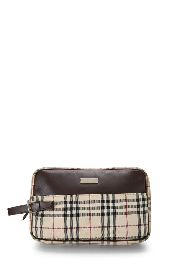 Burberry House Check Toiletry Pouch - Brown
