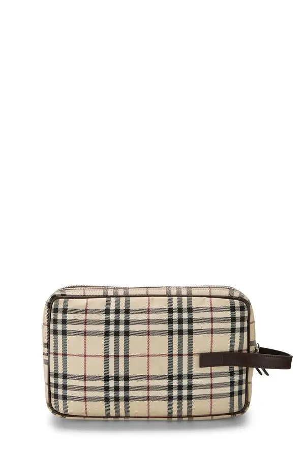 Burberry House Check Toiletry Pouch - Brown