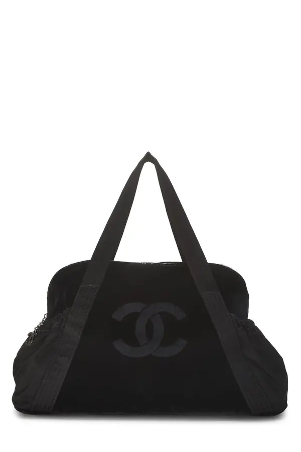 Chanel Velvet Bowler Bag - Black