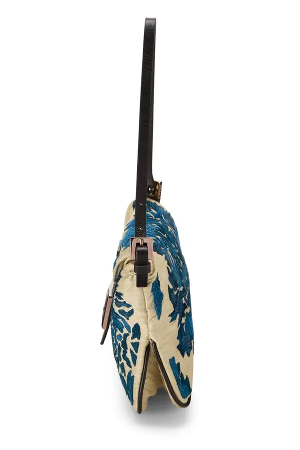 Fendi Multicolor Canvas Embroidered Shoulder Bag