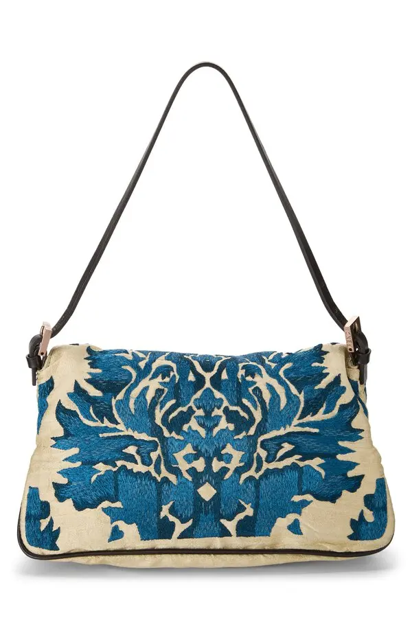 Fendi Multicolor Canvas Embroidered Shoulder Bag
