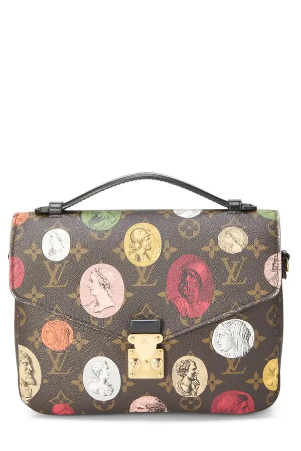LOUIS VUITTON Fornasetti X Black Monogram Canvas Pochette Metis - Brown