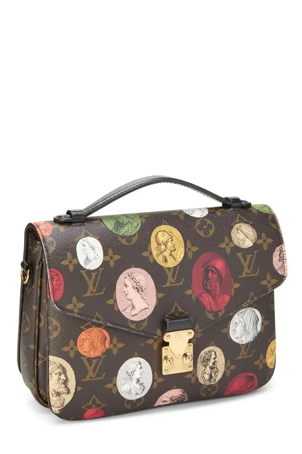 LOUIS VUITTON Fornasetti X Black Monogram Canvas Pochette Metis