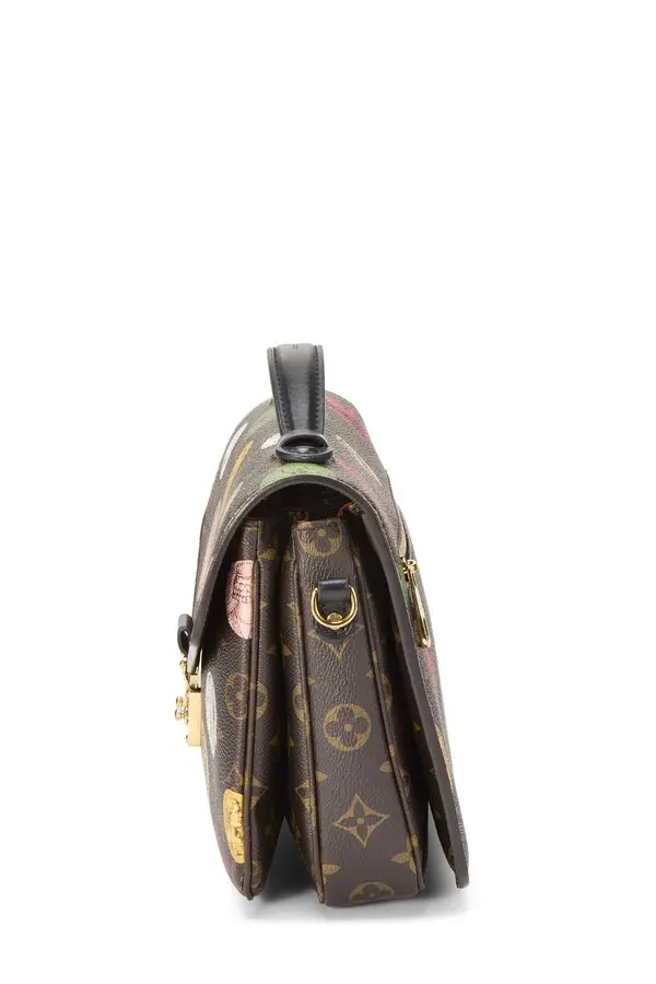 LOUIS VUITTON Fornasetti X Black Monogram Canvas Pochette Metis