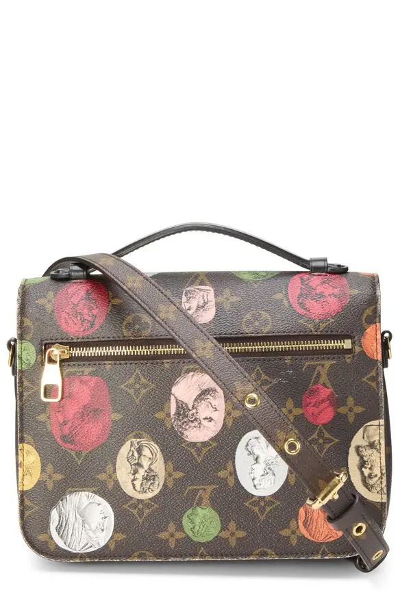LOUIS VUITTON Fornasetti X Black Monogram Canvas Pochette Metis