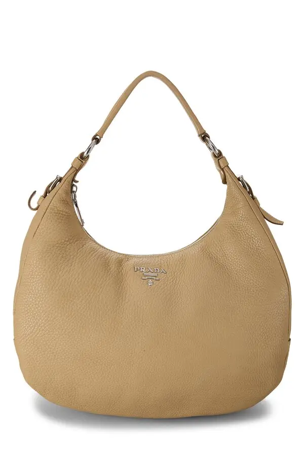 Prada Vitello Daino Hobo - Beige