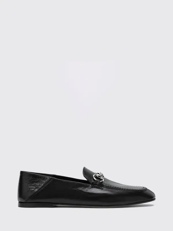 Gucci Jordaan Smooth Leather Loafers With Gold-tone Horsebit Detail - Onyx