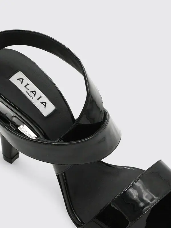 Alaïa Patent Leather Strappy High Heel Sandals - Black