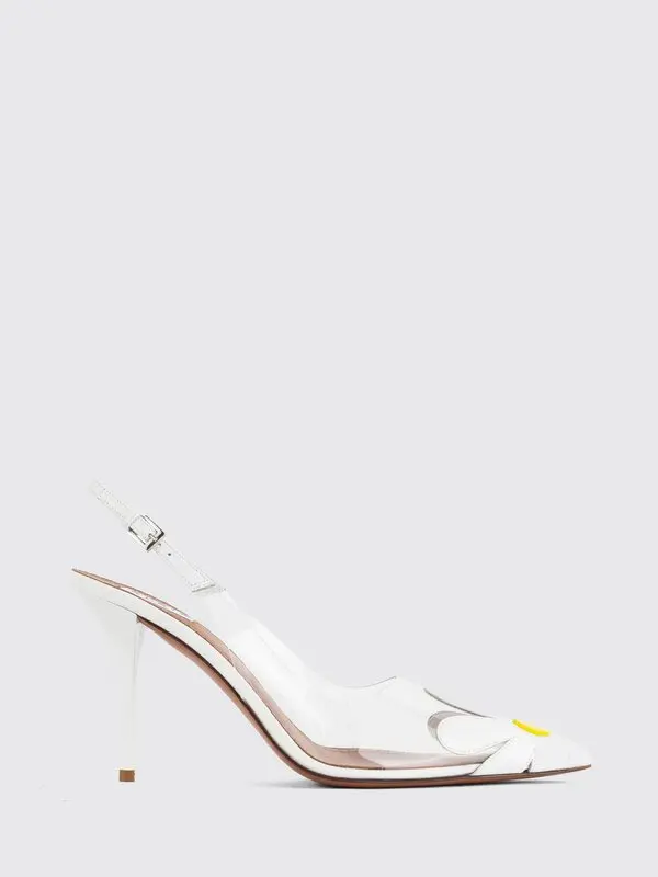 Alaïa Pvc Slingback Pumps With Floral Appliqu - Yellow