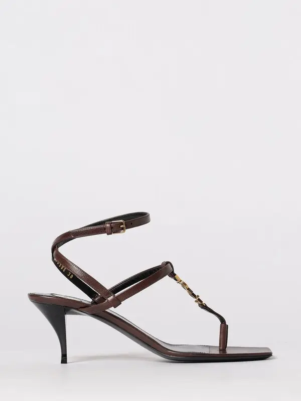 Saint Laurent Leather Sandal - Brown
