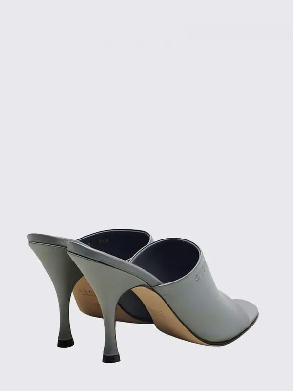 Gucci Satin Heeled Mules - Green