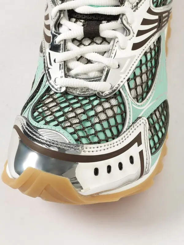 Bottega Veneta Orbit Technical Mesh Sneakers In A Bicolor Design