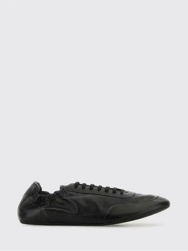 Prada Calf Leather Lace-up Sneakers - Black