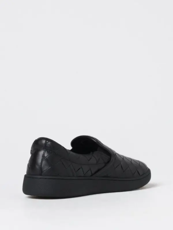 Bottega Veneta Woven Leather Slip-on Sneakers - Black