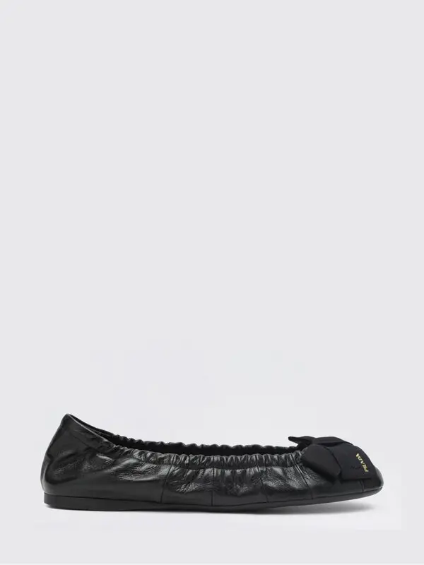 Prada Calfskin Ballet Flats - Black