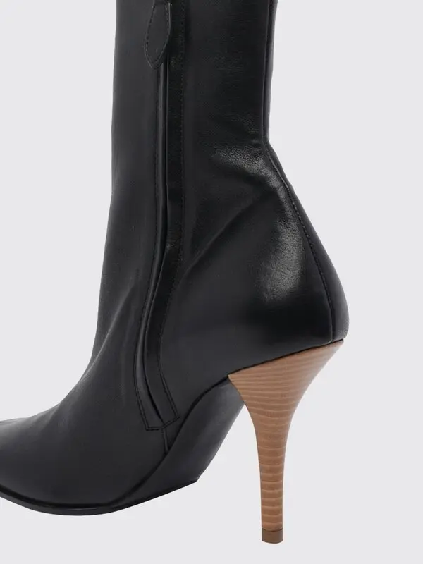 ALAIA Alaia Smooth Leather Ankle Boots With A Square Toe And High Stiletto Heel