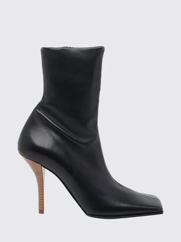 Alaïa Leather Ankle Boots - Black