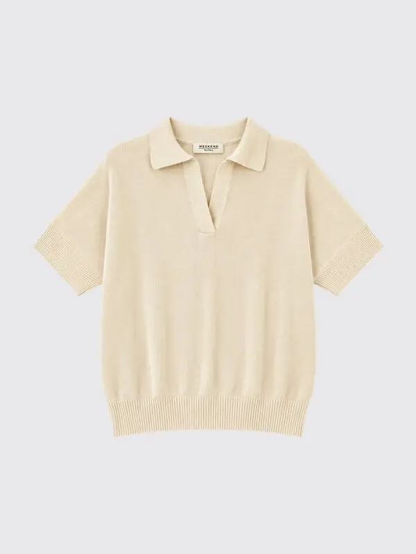 Max Mara Short Sleeve Polo Knit - Cream