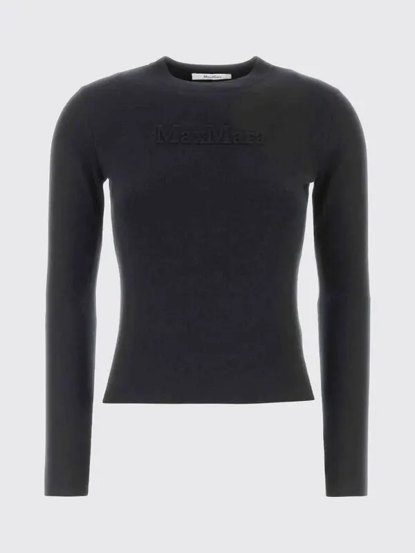 Max Mara Long Sleeve Crewneck Sweater - Black