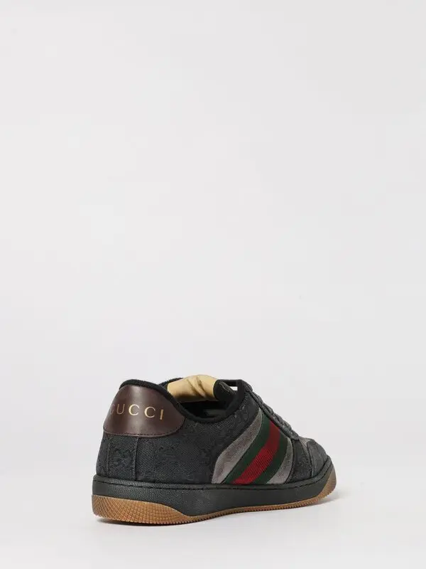 Gucci Gg Fabric And Leather Screener Sneakers