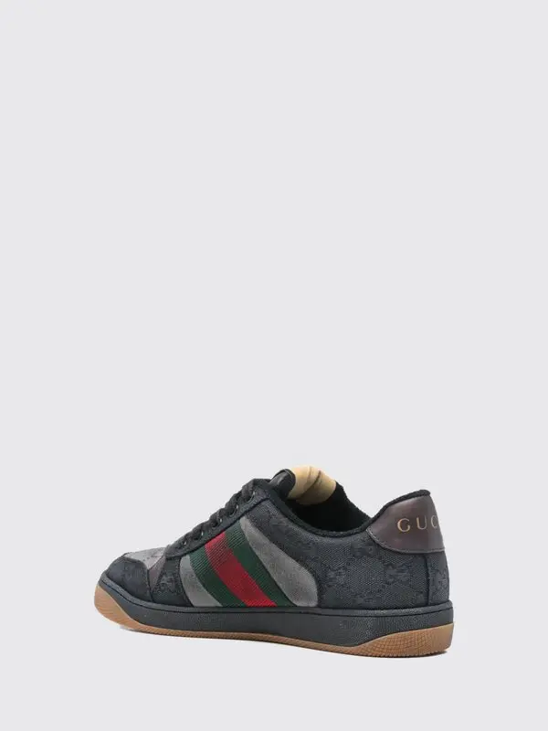 Gucci Gg Fabric And Leather Screener Sneakers