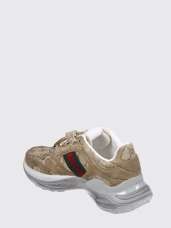 Gucci 2.0 Sneakers In Suede And Gg Jacquard Canvas - Multicolor