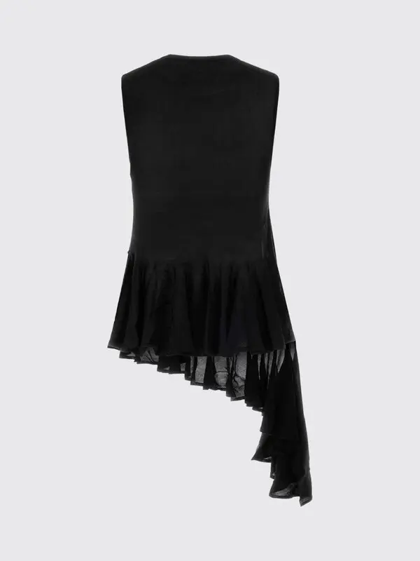Alaïa Asymmetrical Knit Top - Black