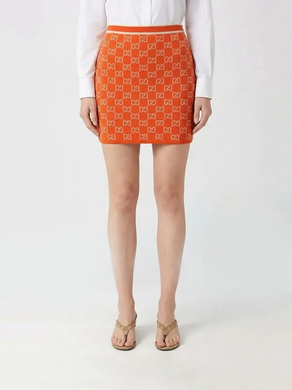 Gucci Gg Supreme Cotton Pencil Skirt