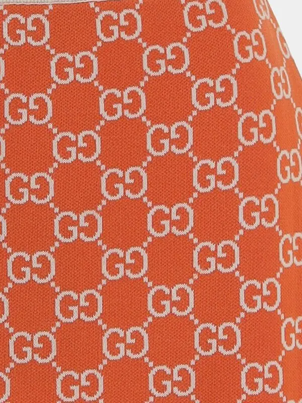 Gucci Gg Supreme Cotton Pencil Skirt