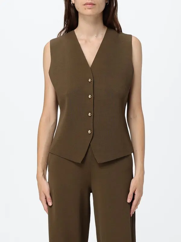 Max Mara Fuggito Single-breasted Slim Fit Tailored Vest - Green