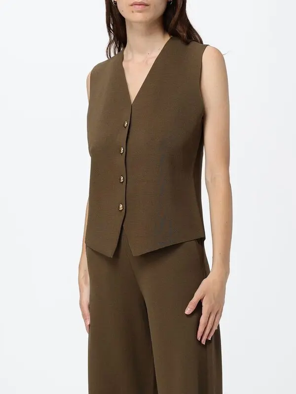 Max Mara Single-breasted Tailored Vest - Green