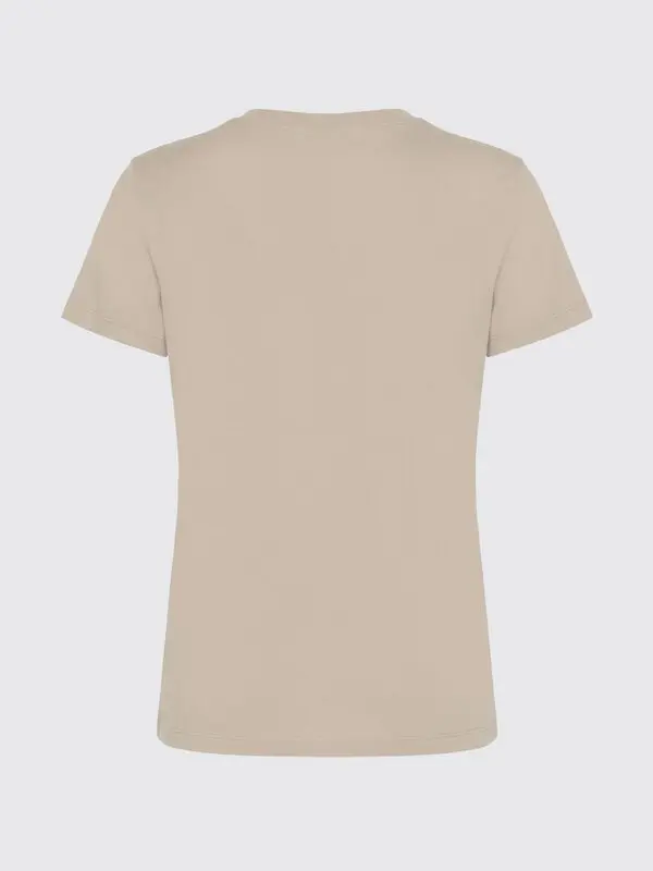 Max Mara Cotton T-shirt With Monogram And Patch Pocket