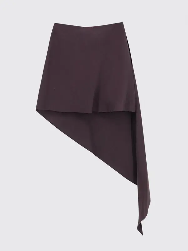 ALAIA Alaia Asymmetrical Mini Skirt In Viscose And Paper Blend