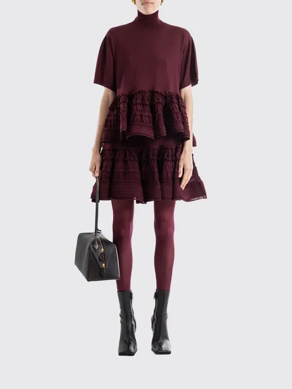 ALAIA Ruffled Wool Mini Skirt