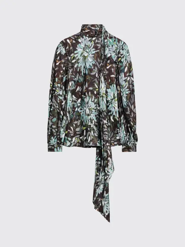 Gucci Floral Print Silk Twill Shirt