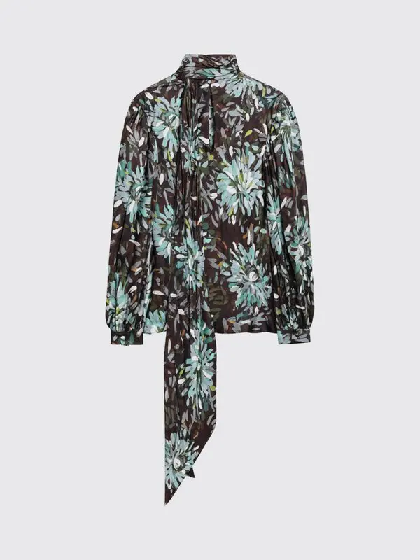 Gucci Floral Print Silk Twill Shirt