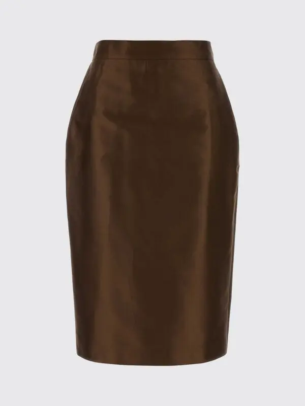 Max Mara Silk Blend Satin Midi Skirt