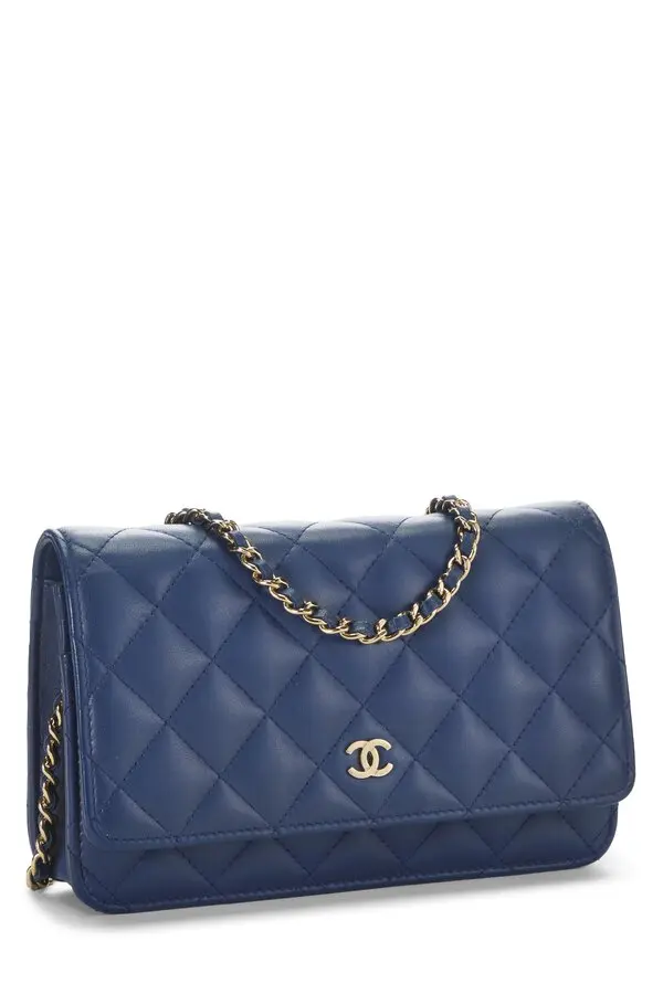 Chanel Lambskin Classic Quilted Wallet On Chain