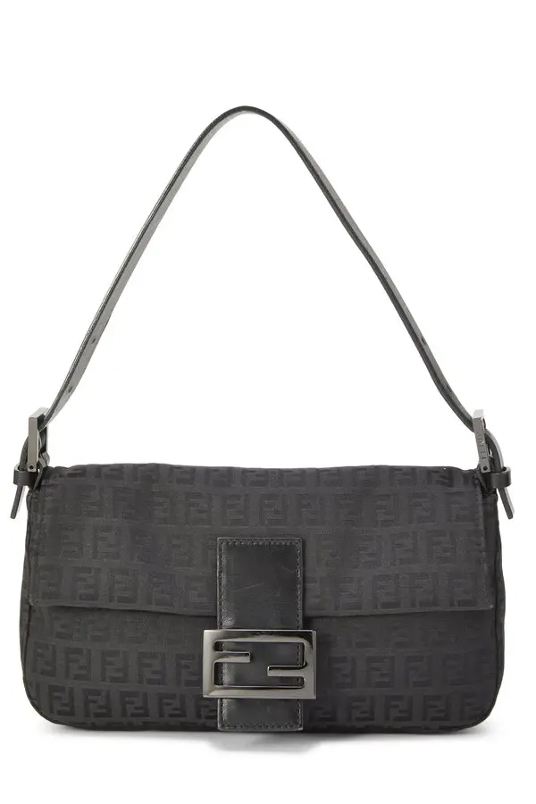 Fendi Zucchino Baguette - Black