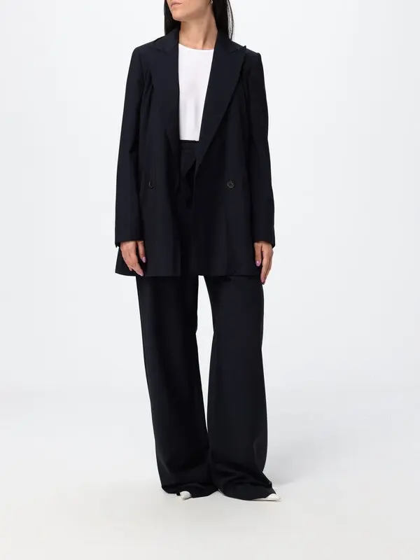 Max Mara Double-breasted Pure Wool Blazer With Peak Lapels