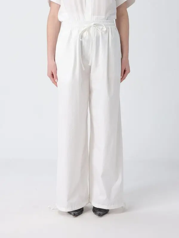 Max Mara Cotton Palazzo Trousers With Drawstring