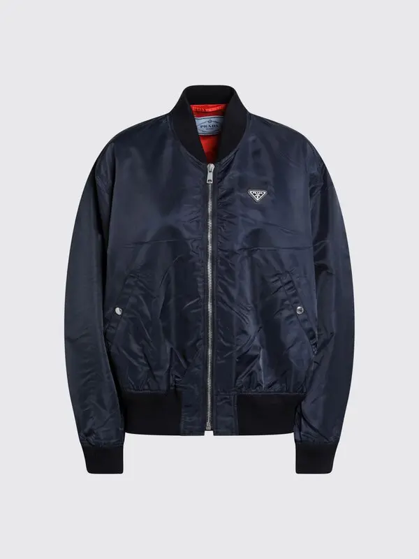 Prada Nylon Bomber Jacket - Blue
