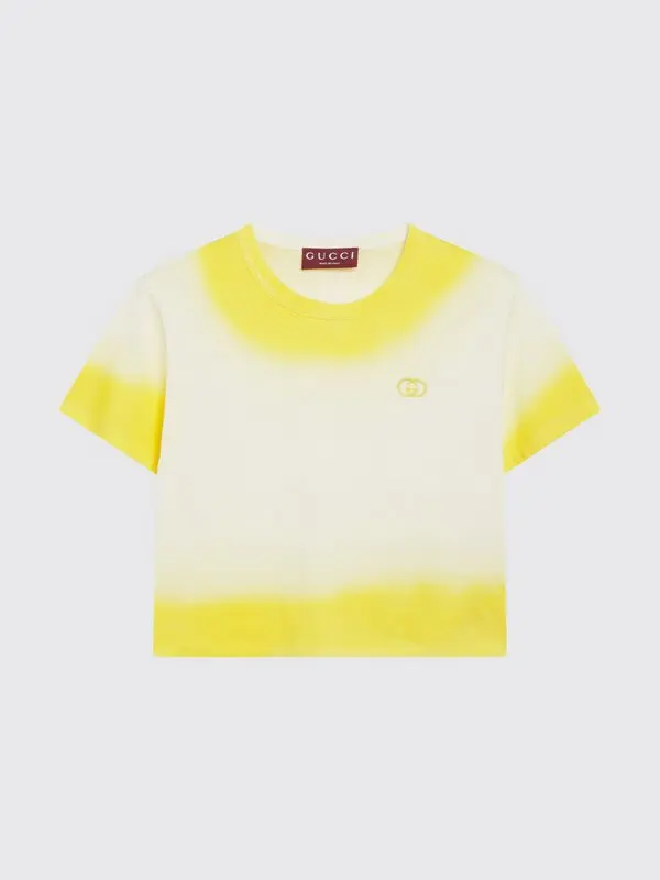 Gucci Tie-dye Cotton T-shirt With Gg Monogram Pattern
