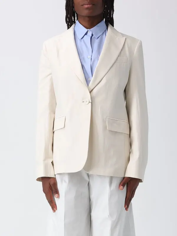 Max Mara Cotton And Linen Single-breasted Blazer