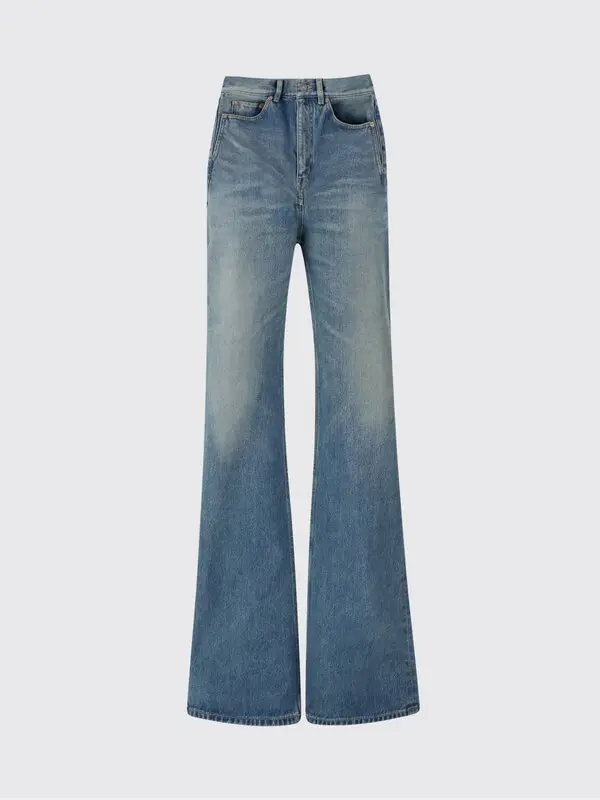 Saint Laurent Flared Cotton Denim Jeans