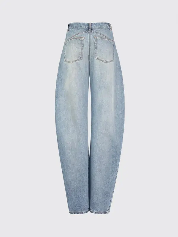 ALAIA Baggy Cotton Denim Jeans Alaia