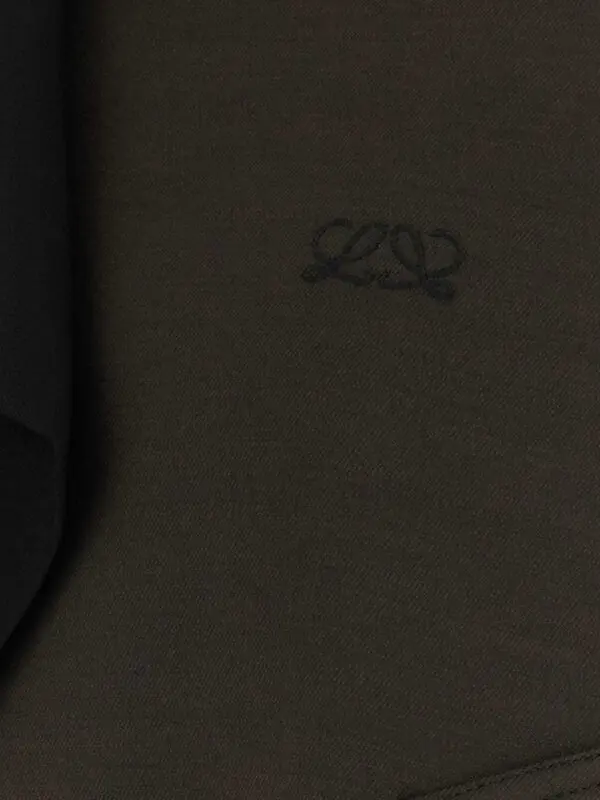 Loewe Cropped Wool-blend Shirt Jacket With Zip Closure