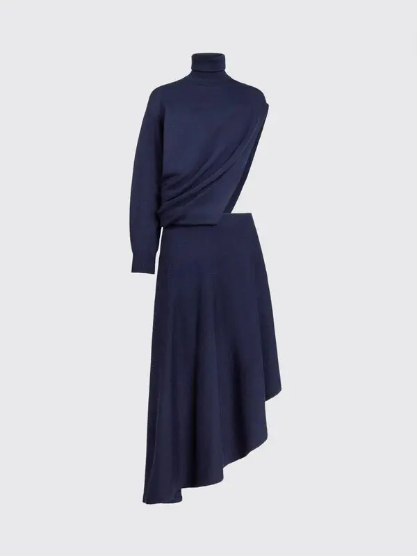ALAIA Alaia Asymmetric Virgin Wool Dress