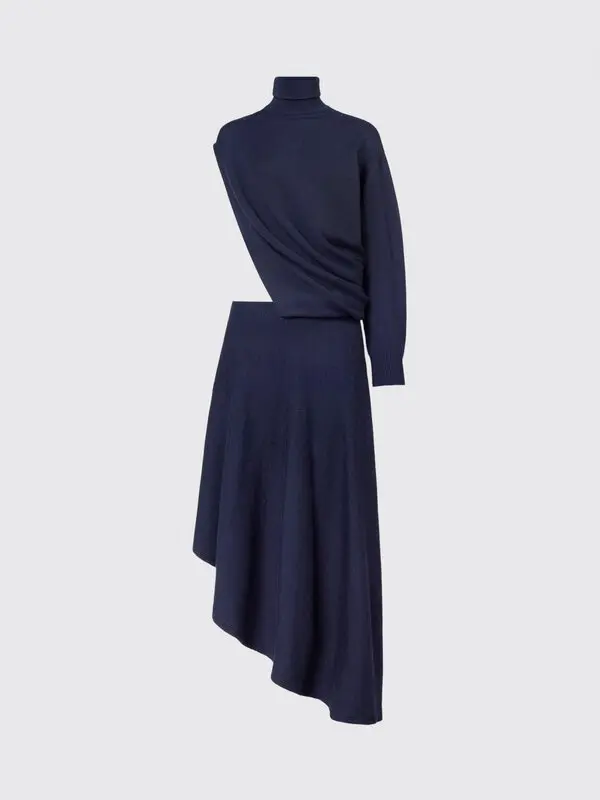 ALAIA Alaia Asymmetric Virgin Wool Dress