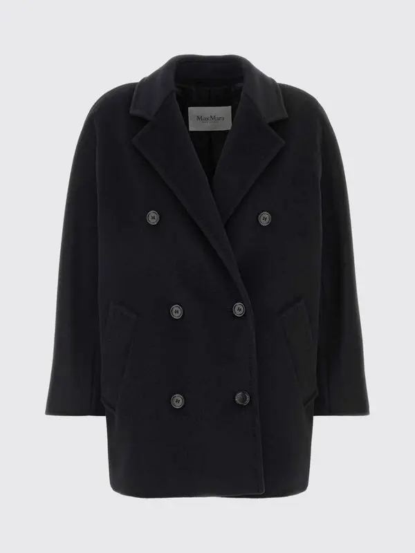 Max Mara Double-breasted Wool Caban Coat - Black